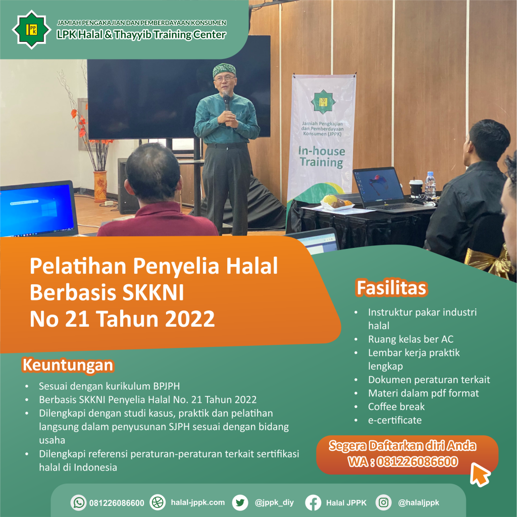 Pelatihan Penyelia Halal Jamiah Pengkajian Dan Pemberdayaan Konsumen