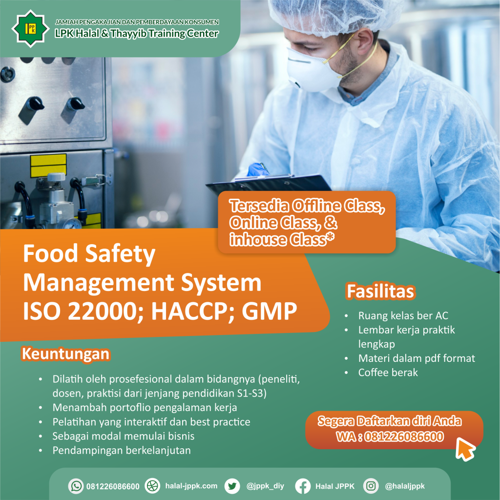 Food Safety Management System (ISO 2200; GMP; HACCP) - Jamiah Pengkajian dan Pemberdayaan ...
